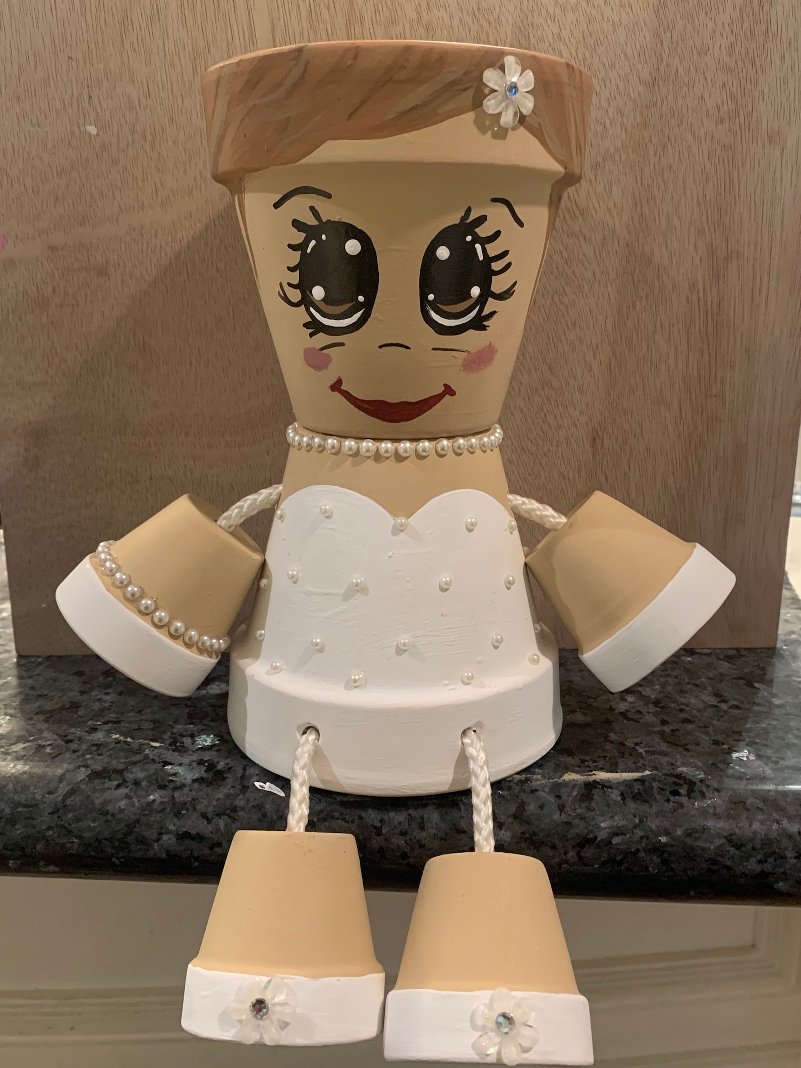 Bride Clay Pot Sitter - Etsy