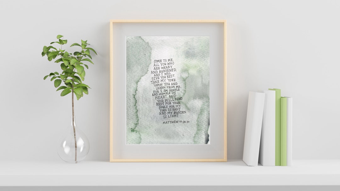 Matthew 11:28-30 Come to Me Jesus Yoke is Easy and Burden is Light ...