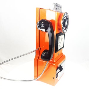 Northern or Western Electric Rotary Dial Payphone - Orange - Etsy