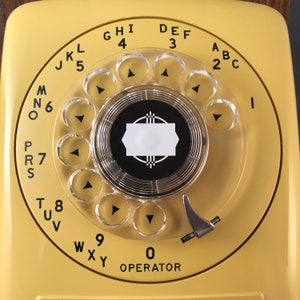 Vintage Antique Rotary Telephone- Automatic Electric Type 90 - Yellow ...