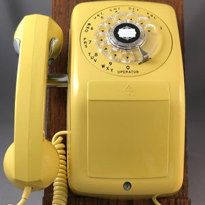 Vintage Antique Rotary Telephone- Automatic Electric Type 90 - Yellow ...