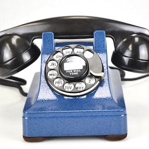 Original Antique Rotary Western Electric Model 302 Telephone - Blue ...