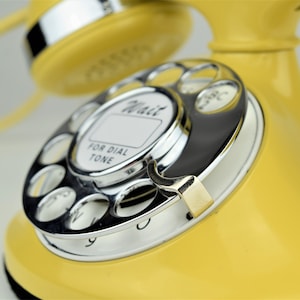 Original Antique Rotary Western Electric Model 202 Telephone - Yellow ...