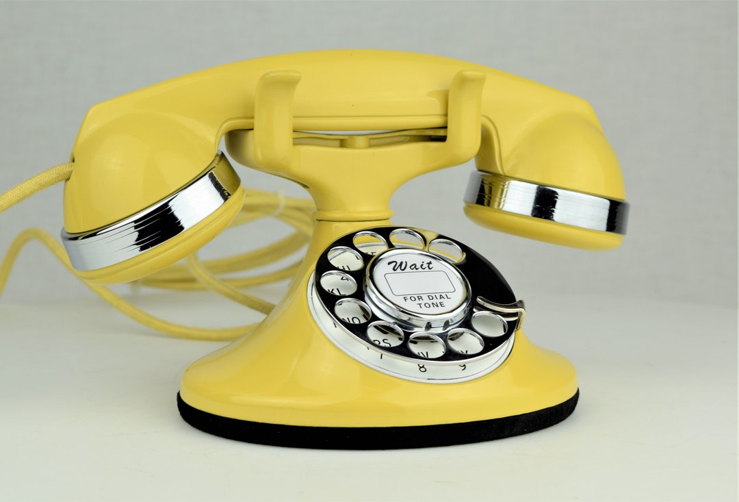 Original Antique Rotary Western Electric Model 202 Telephone - Yellow ...