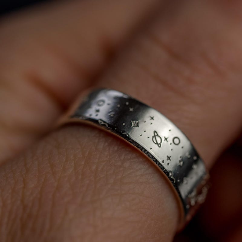 Solar System Mens Ring - Etsy UK