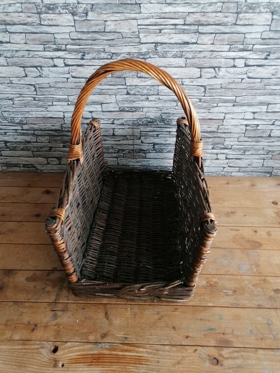 Home & Living Vintage continental wicker log basket Baskets Storage ...