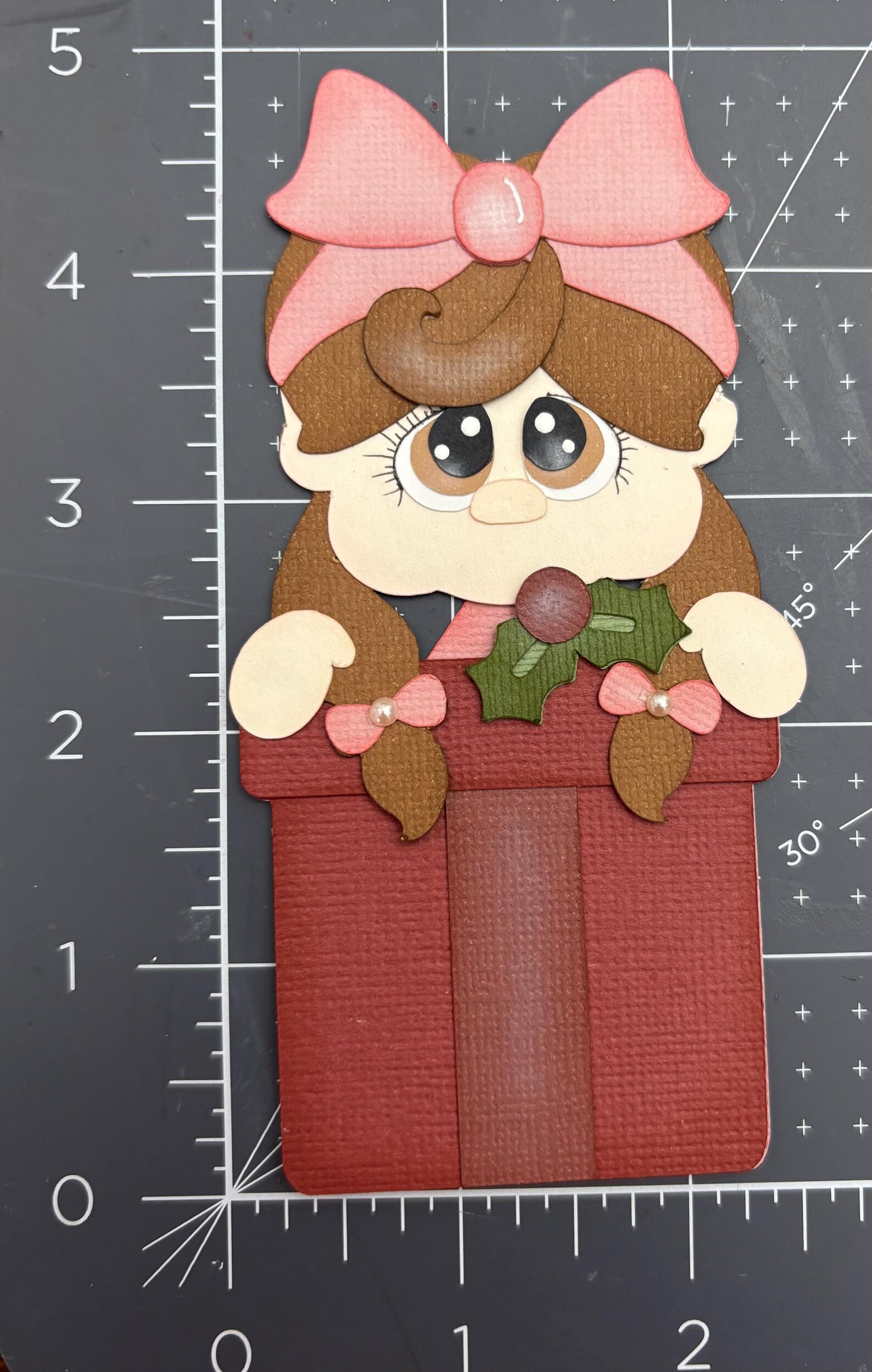 Present Girl Premade Paper Piecing for Scrapbooking Pages, Cards. 600A ...