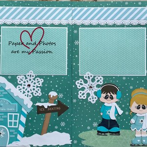 Ice Skating Double Page Scrapbook Layout Using Premade Paper Piecings ...