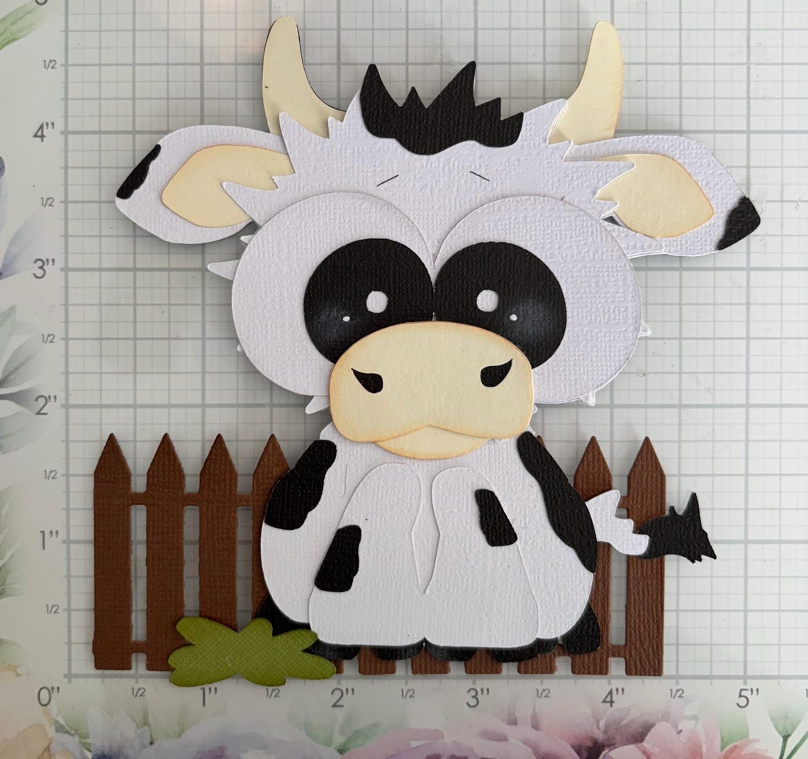 Frazzled Cow Set Premade Layered Paper Piecing for Scrapbooking or ...
