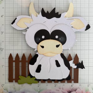 Frazzled Cow Set Premade Layered Paper Piecing for Scrapbooking or ...