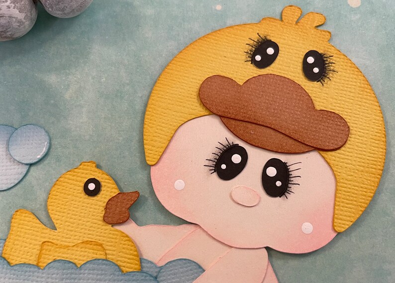 Wash Tub Duck Kid Premade Paper Piecing for Scrapbooking Pages. 340A - Etsy