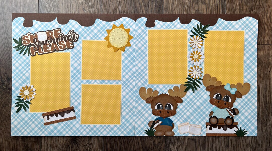Smore Summer Please Scrapbook Page Kit, Double 12x12 Layout With ...
