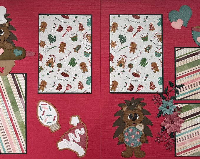 Better Together Bears Premade Double Page Scrapbook Layout With Paper ...
