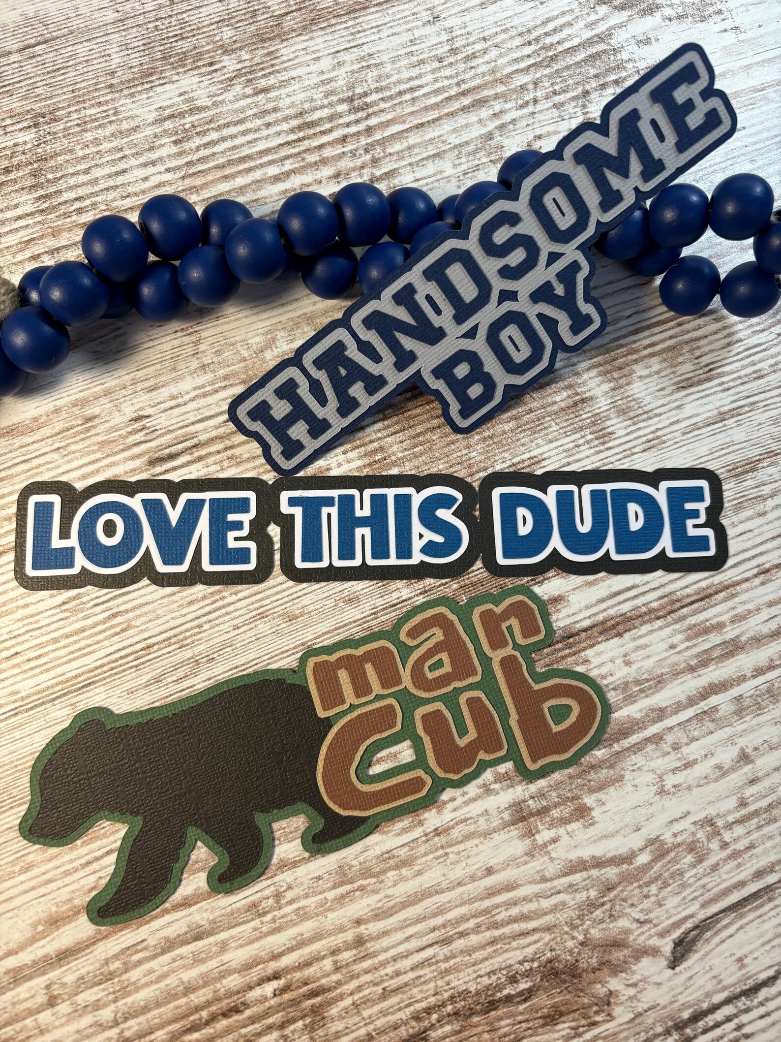 Boy Titles Set Premade Layered for Scrapbooking. 509A - Etsy