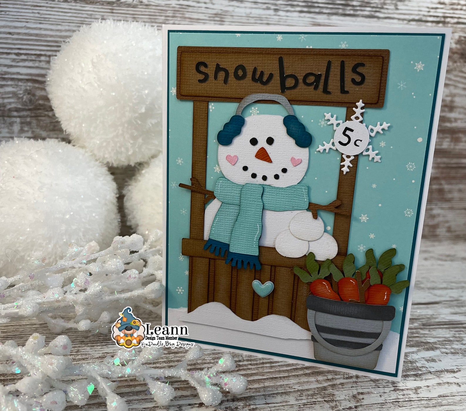 Snowman Stand for Cards or Scrapbook Layouts, Premade Paper Piecing - Etsy