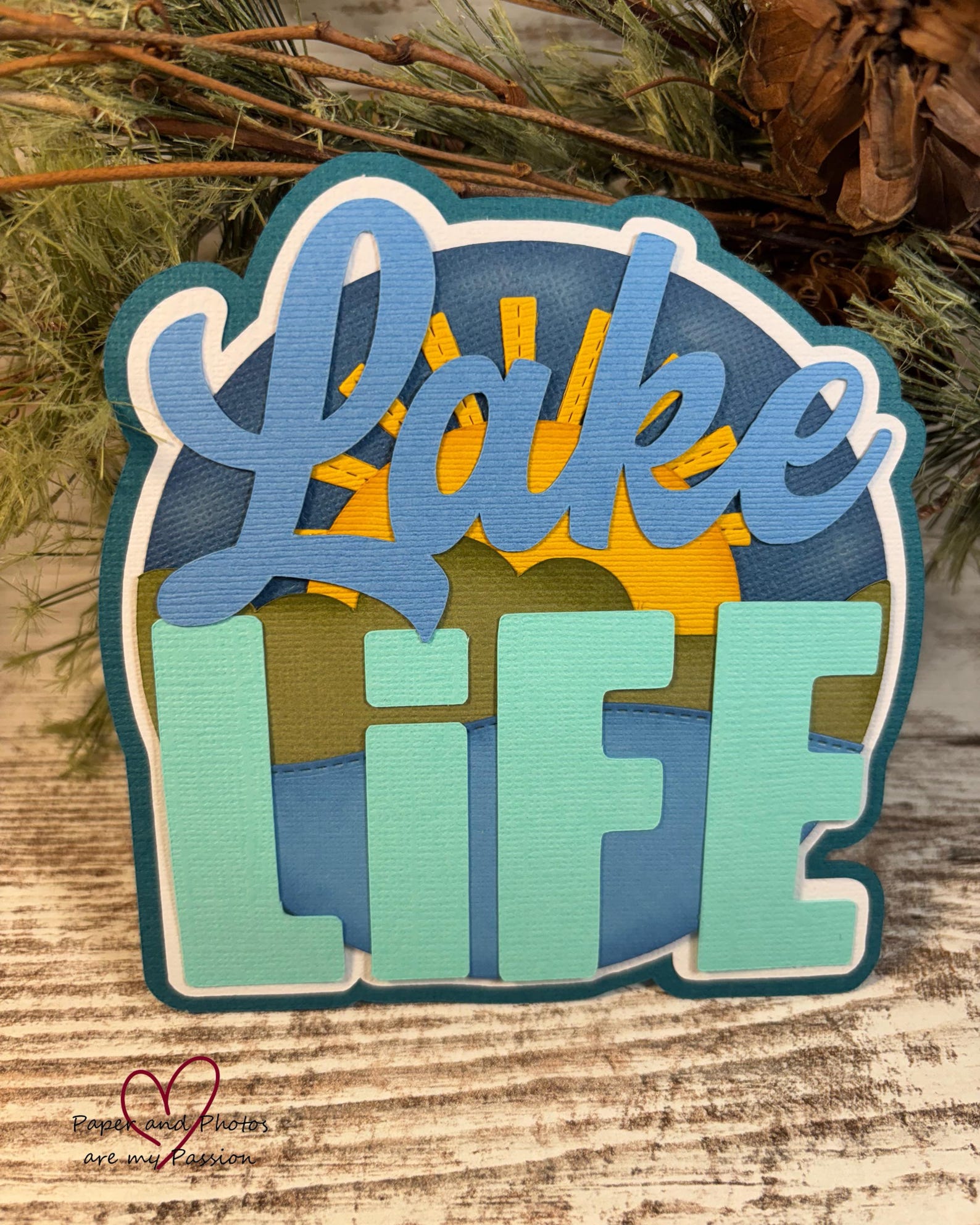 Lake Life Title Premade Layered Paper Piecing for Scrapbooking, Cards ...