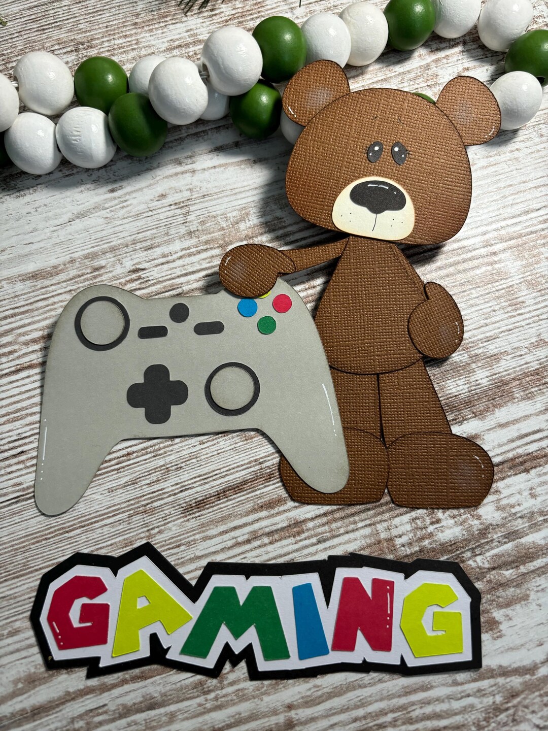 Bear Gaming Set Premade Paper Piecing for Scrapbooking, SALE - Etsy