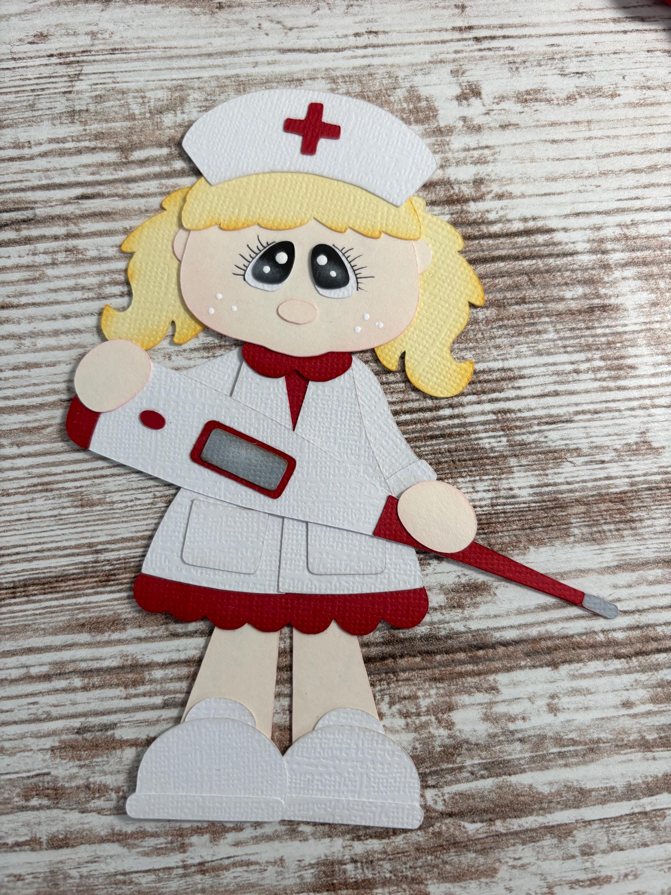 Nurse Premade Paper Piecing for Cards, Scrapbooking Pages. 565A - Etsy
