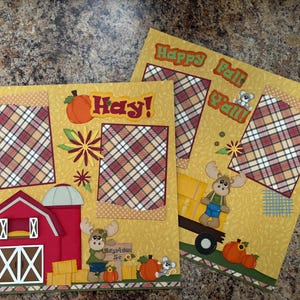Hay! Happy Fall Y’all Double Page Layout , Finished, With Premade Paper ...