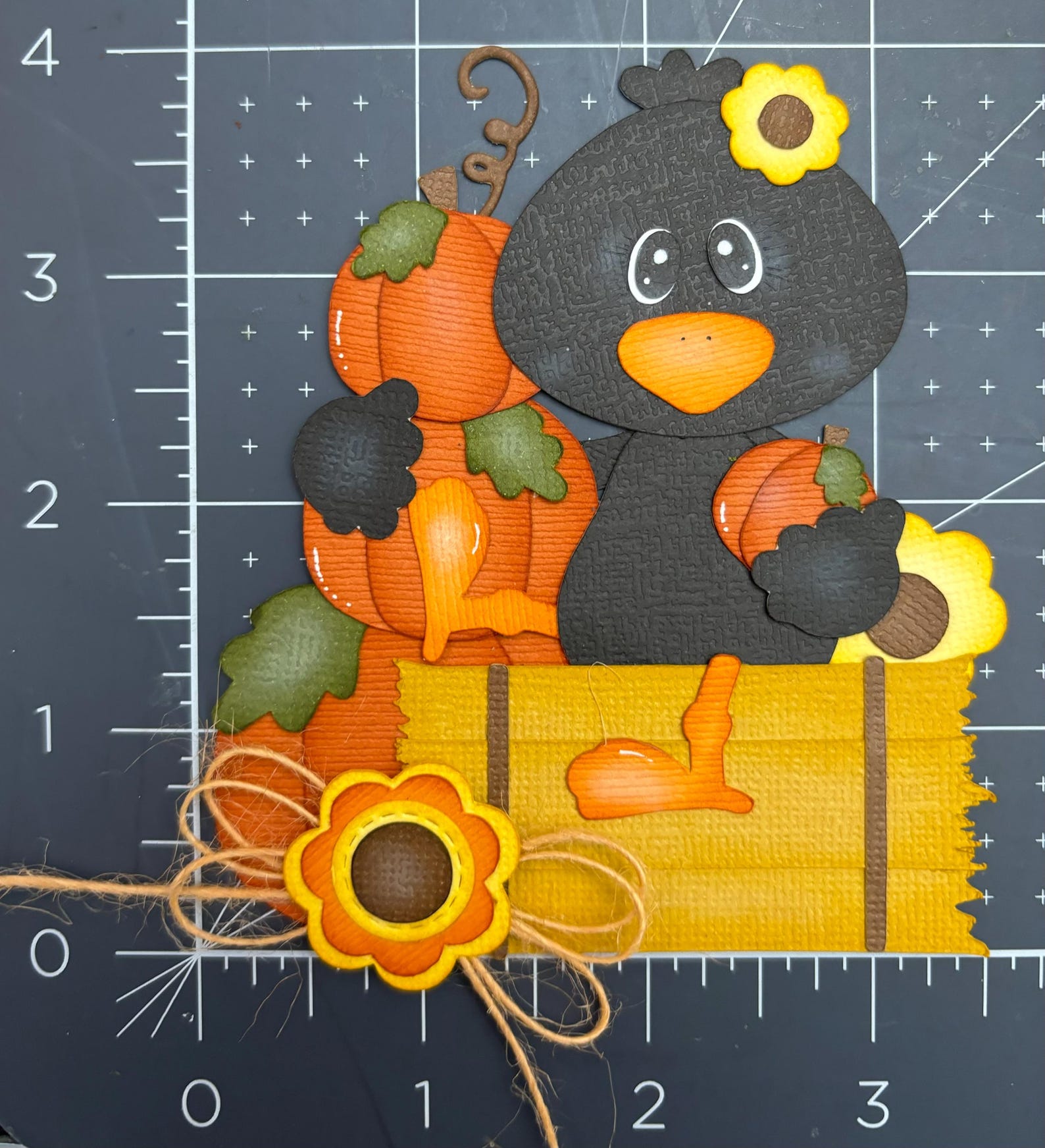 Haystack Crow Premade Paper Piecing for Cards, Scrapbooking Pages - Etsy