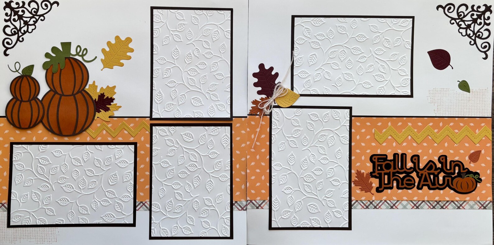 Fall Bundle Bundle of 2single Page and a Double Scrapbook Finished ...