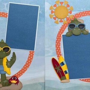 Dino-mite Summer Double Page Layout With Premade Paper Piecings. 6P - Etsy