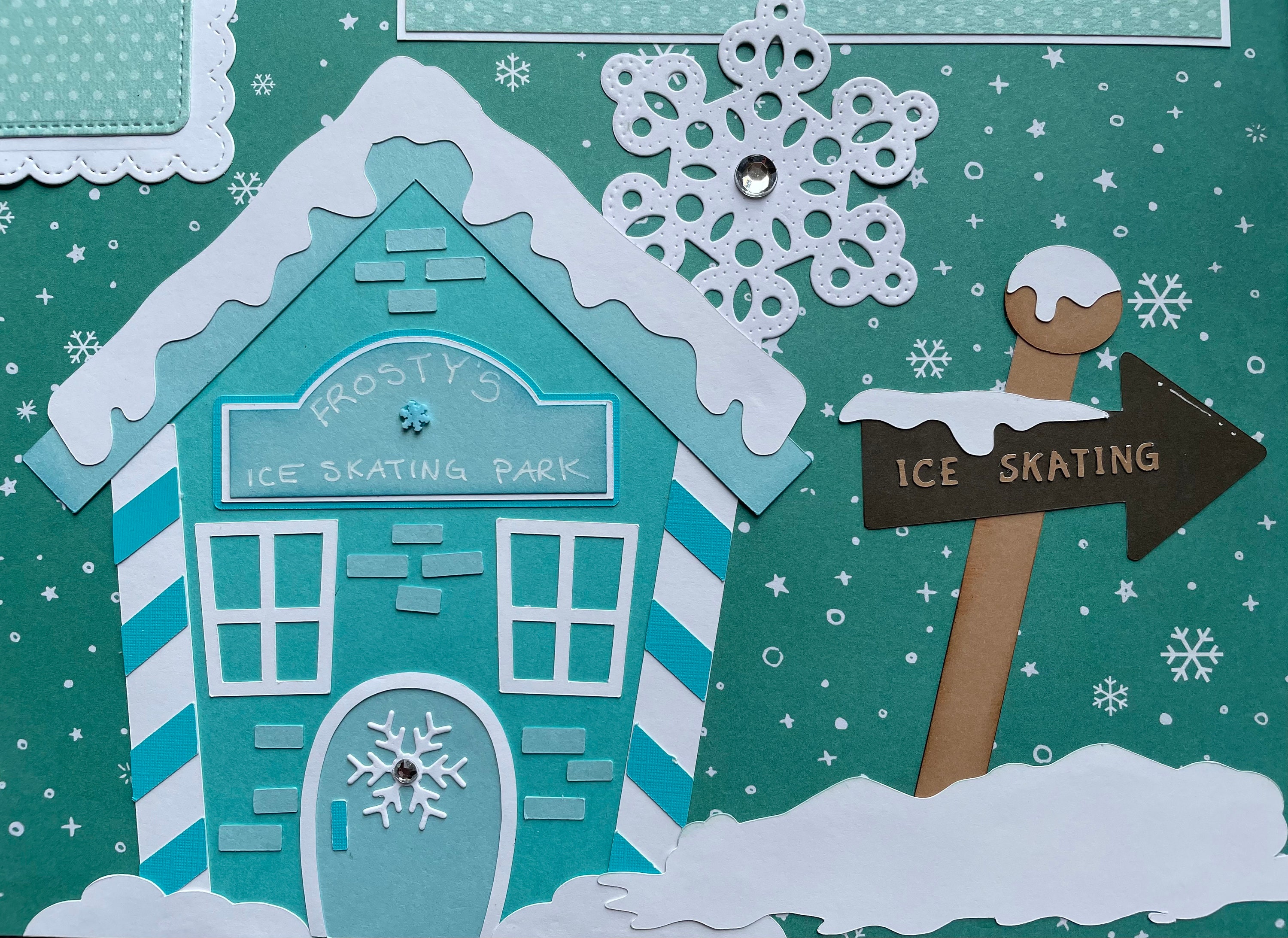 Ice Skating Double Page Scrapbook Layout Using Premade Paper Piecings ...