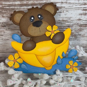 Rainy Day Bear Premade Layered Paper Piecing for Scrapbooking Pages ...