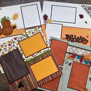 Fall Bundle Bundle of 2single Page and a Double Scrapbook Finished ...
