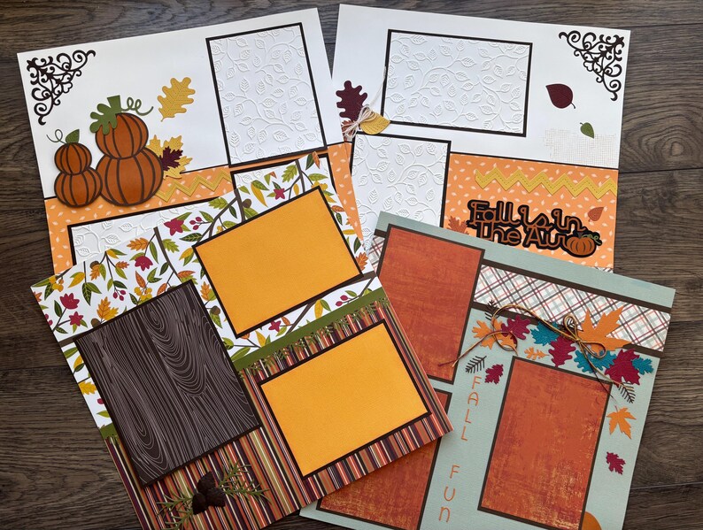 Fall Bundle Bundle of 2single Page and a Double Scrapbook Finished ...