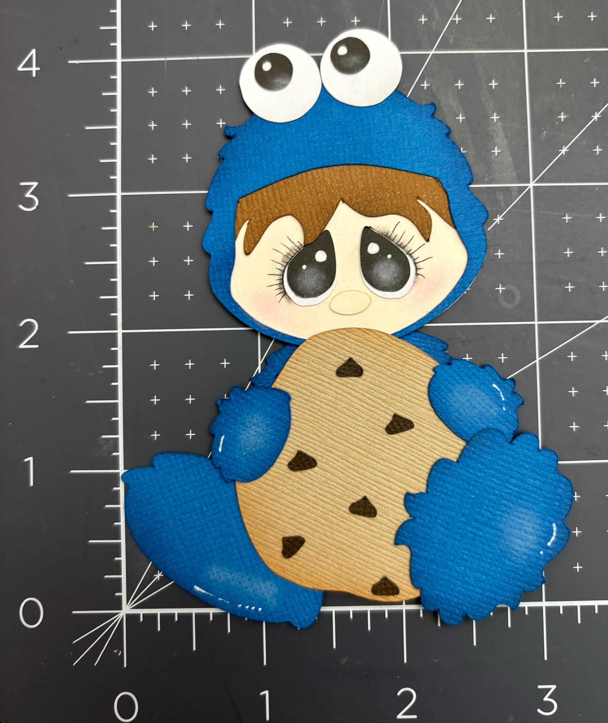 Dress up Cookie Boy Premade Paper Piecing for Cards, Scrapbooking Pages ...