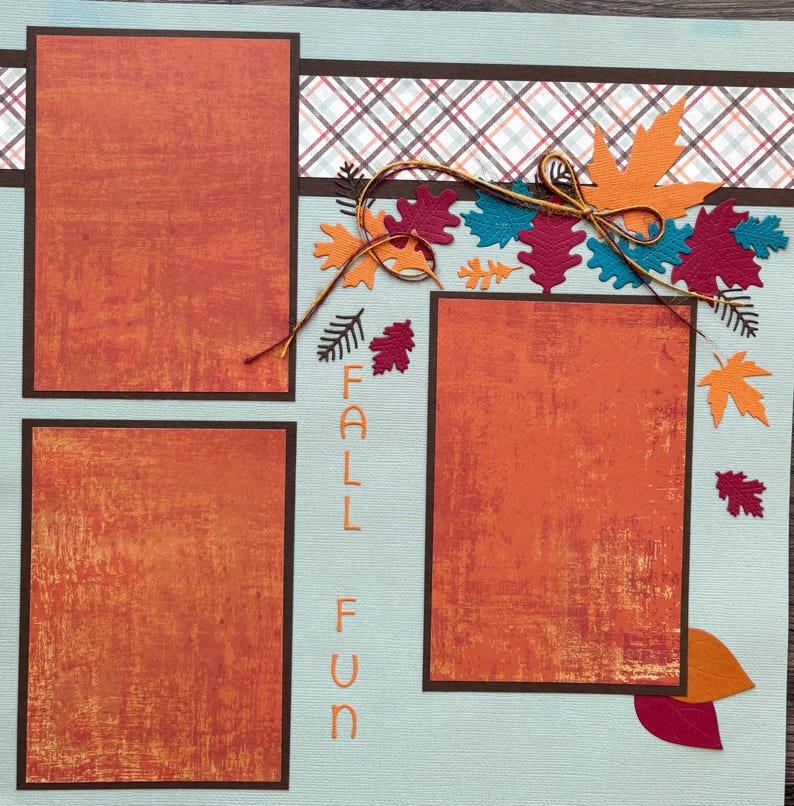 Fall Bundle Bundle of 2single Page and a Double Scrapbook Finished ...