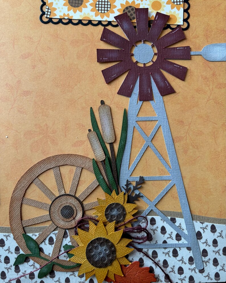 Fall Fun Double Scrapbook Page Layout Kit With Premade Paper Piecings ...