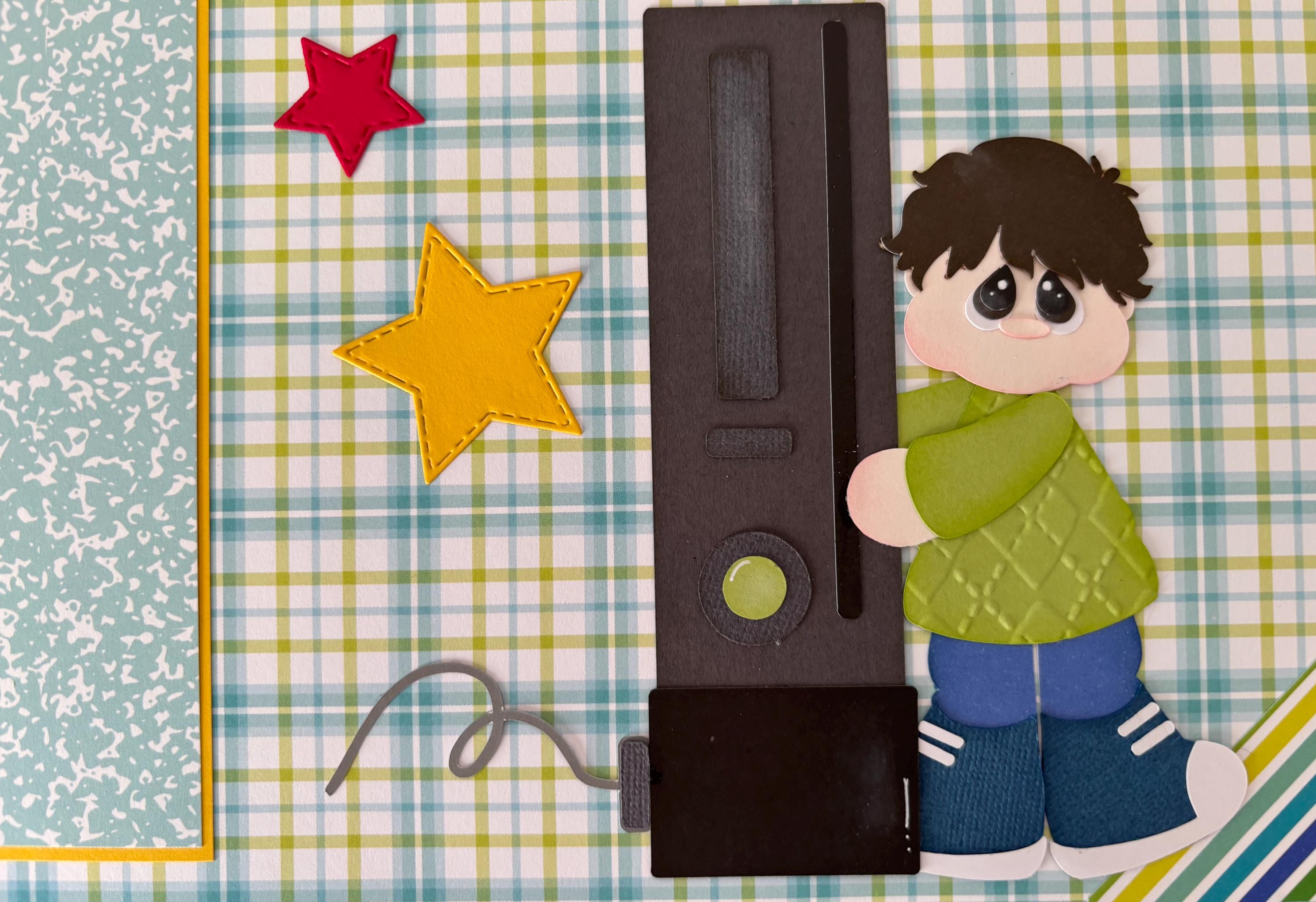 Serious Gamer Boy Scrapbook Page Kit With Premade Paper Piecings ...