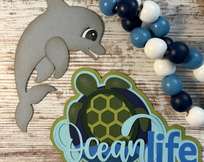 Ocean Life Set Premade Paper Piecing for Scrapbooking, Title and ...