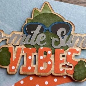 Dino-mite Summer Double Page Layout With Premade Paper Piecings. 6P - Etsy