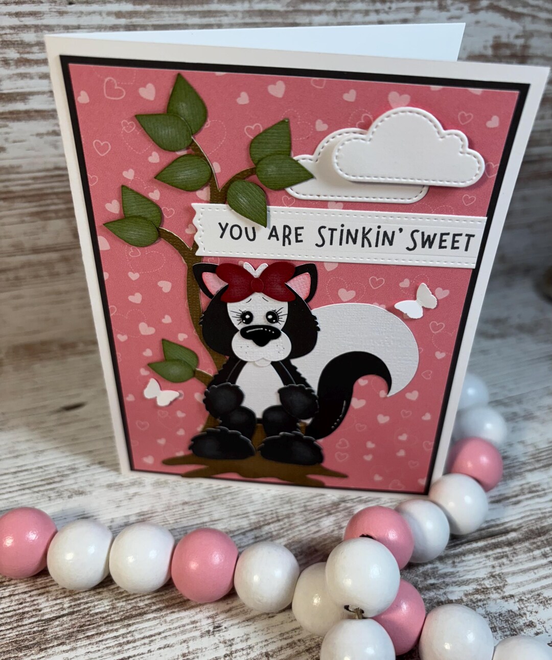 Stinkin Cute Skunk A2 Card Kit Using Premade Paper Piecings, A2 ...