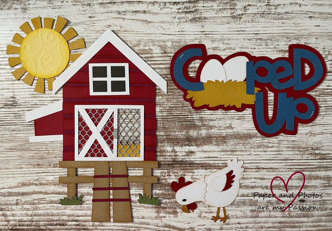 Chicken Coop Set Premade Paper Piecing for Scrapbooking Pages. 270A - Etsy