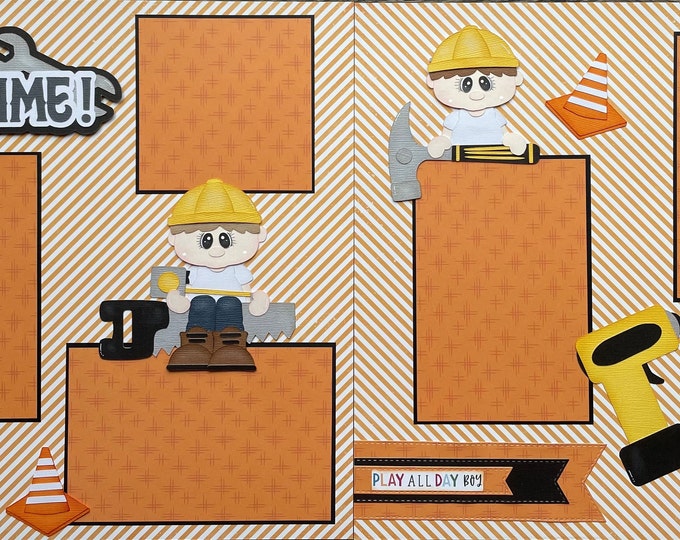 Tool Time! Double Scrapbook Page Made With Premade Paper Piecings. 392A ...