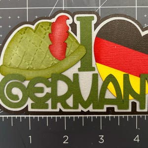 Germany Title Premade Paper Piecing for Scrapbook Pages, Cards, Shadow ...