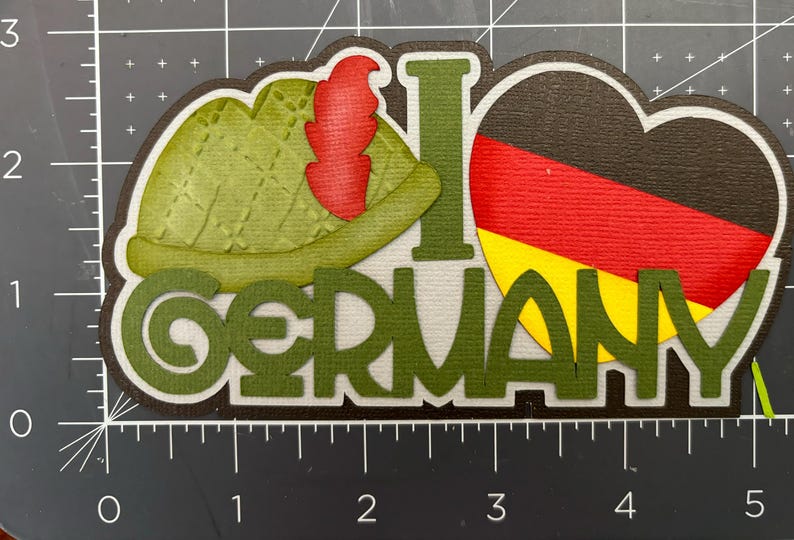 Germany Title Premade Paper Piecing for Scrapbook Pages, Cards, Shadow ...