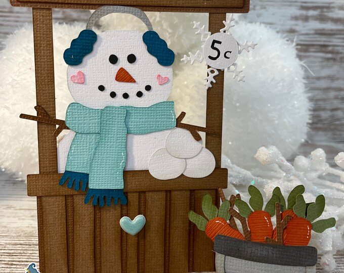 Snowman Stand for Cards or Scrapbook Layouts, Premade Paper Piecing - Etsy