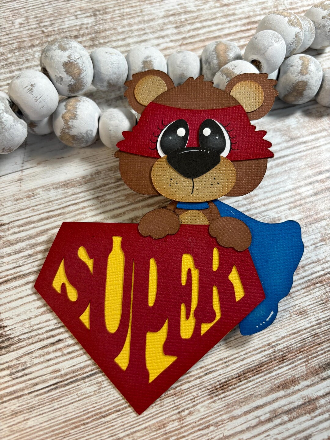 Super Bear Premade Layered Paper Piecing for Cards, Scrapbooking Pages ...