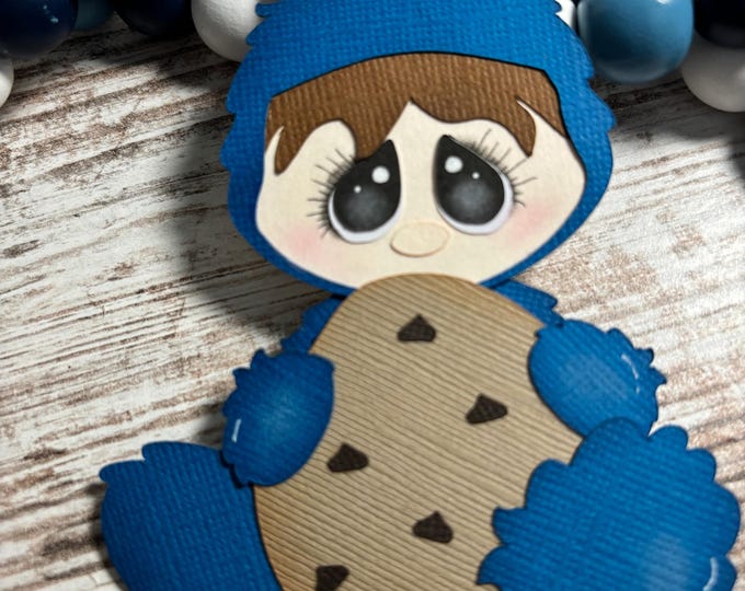 Dress up Cookie Boy Premade Paper Piecing for Cards, Scrapbooking Pages ...