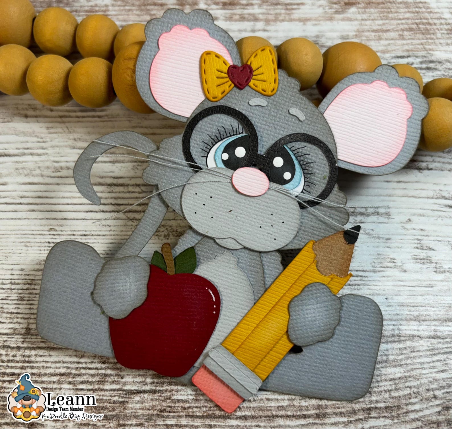 School Mouse Premade Paper Piecing for Scrapbooking Page Layouts. 230A ...