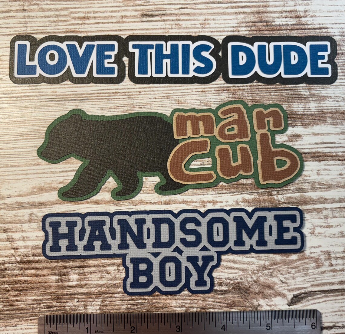 Boy Titles Set Premade Layered for Scrapbooking. 509A - Etsy