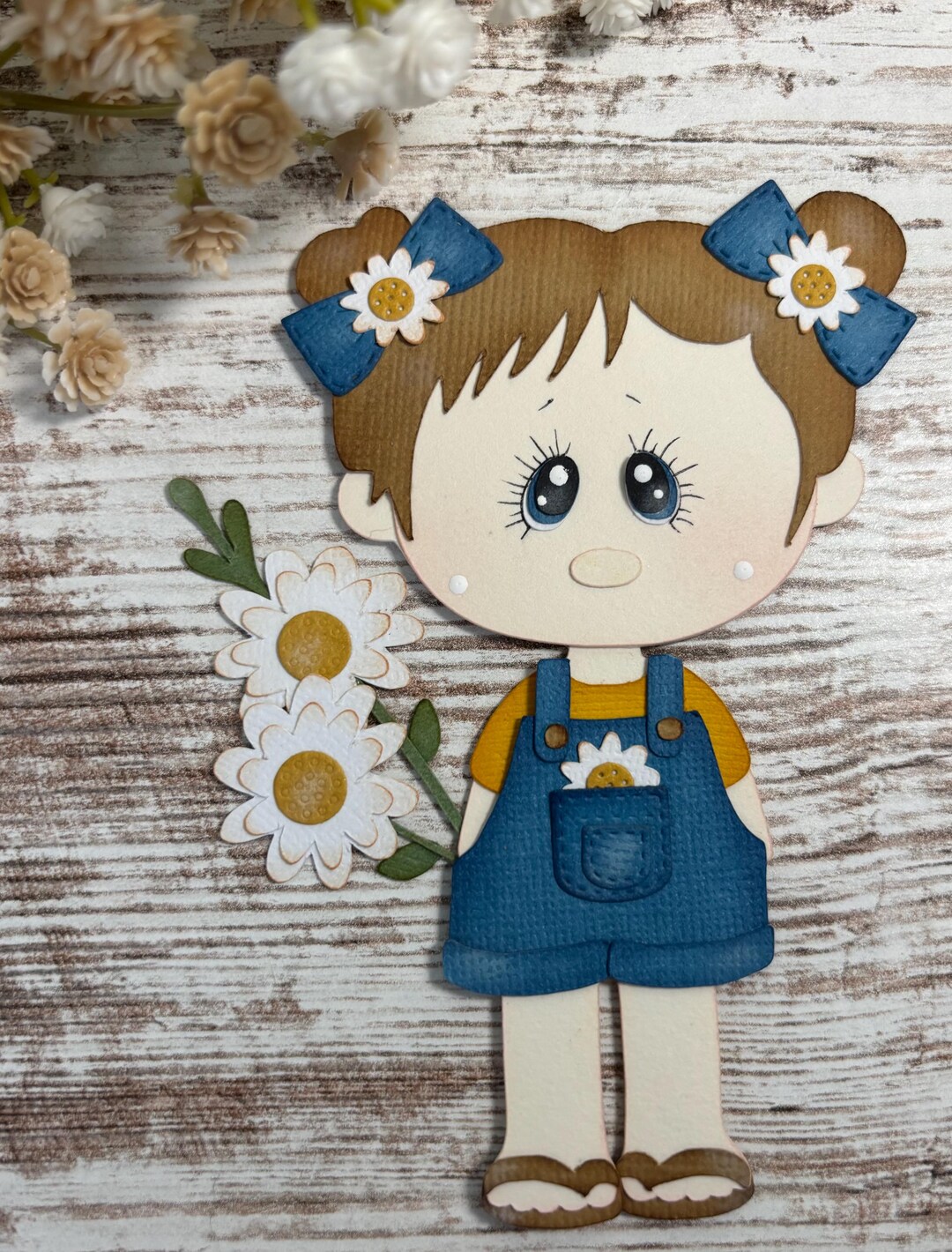 Daisy Girl : Layered Paper Piecing for Cards, Scrapbooking. C83 - Etsy