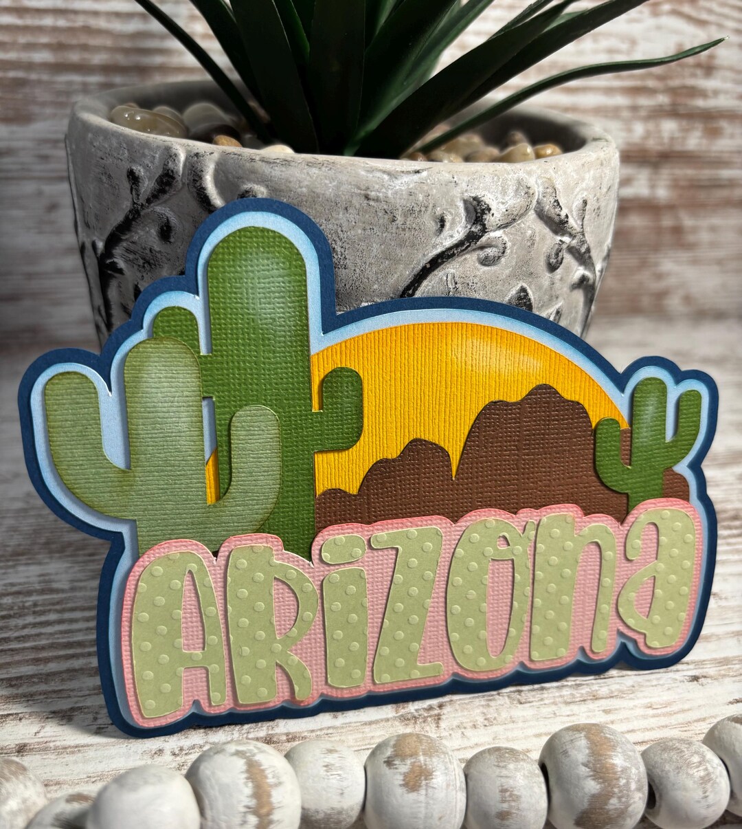Arizona Title: Layered Paper Piecing for Scrapbooking. 679B - Etsy