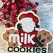 Milk & Cookies Title With Santa for Scrapbooking Pages, Premade Paper ...