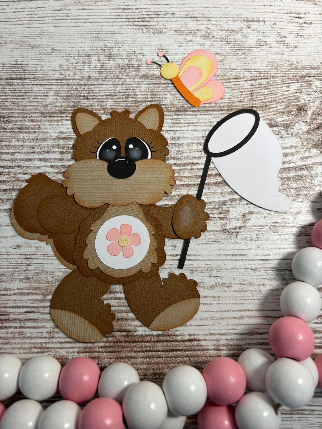 Squirrel With Butterfly Premade Paper Piecing for Scrapbook Pages ...